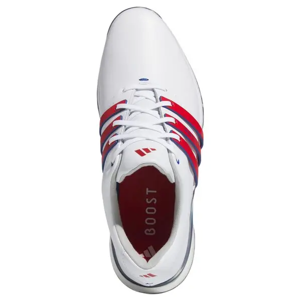 Adidas Tour 360 24 Golf Shoes - White/blue/red