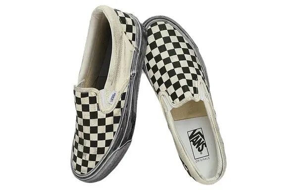 VANS Og Classic Slip-on Lx Stressed Checkerboard - Black/checkerboard