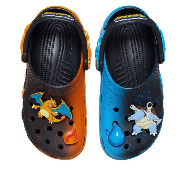 CROCS X Pokemon Classic Clog 'charizard Vs. Blastoise - Black/red/blue