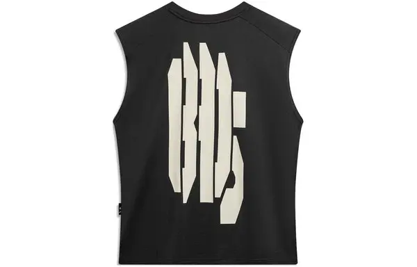 LI-NING Sleeveless Graphic Tank - Black/beige