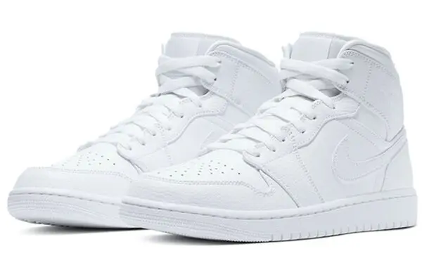 JORDAN 1 Mid "triple " Sneakers - White