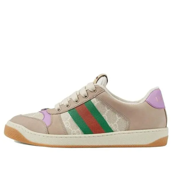 Gucci Screener Gg Sneakers - Beige/lilac/white