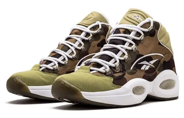 REEBOK X Bape X Mita Sneakers Question Mid '1st Camo - Green