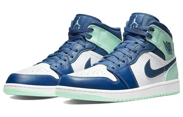 JORDAN 1 Mid Sneakers - Blue/green