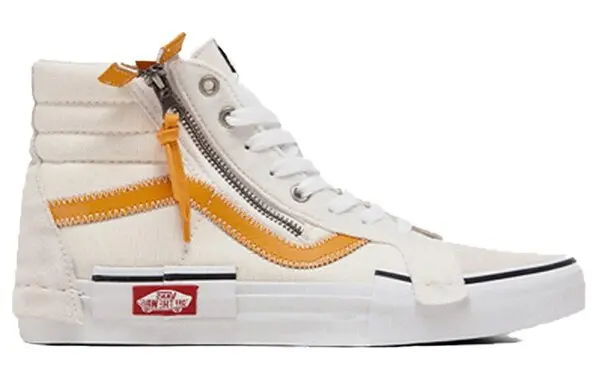 VANS Sk8-hi Zip Up Sneakers - White/yellow