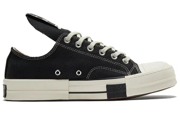 CONVERSE Rick Owens X Drkstar Chuck 70 Low Top Sneakers - Black/white