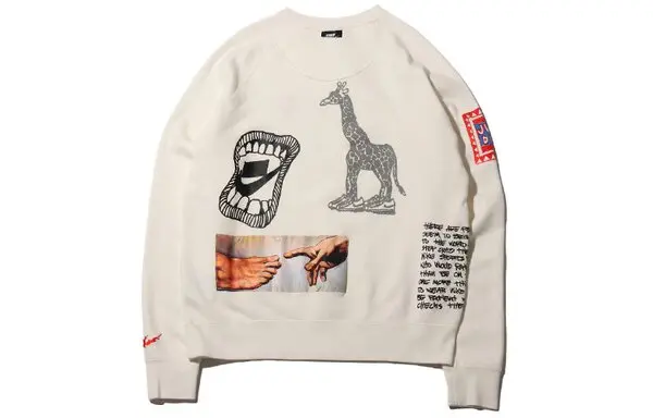 Nike Nsw Reflective Graffiti Pullover - White