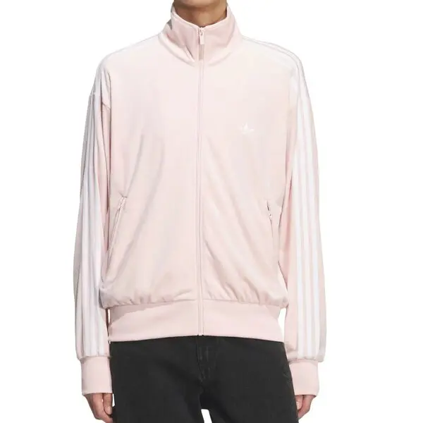 Adidas Firebird Velour Track Top - Sandy Pink