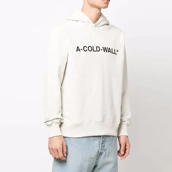 A-COLD-WALL* Logo Popover Hoodie - Bone White