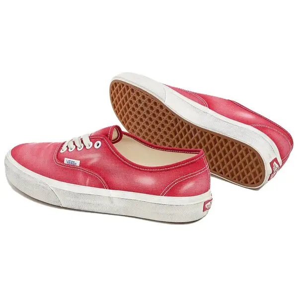 VANS Authentic Lace Up Sneakers - Red/white