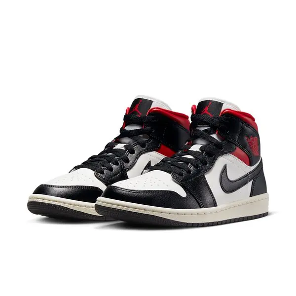 JORDAN 1 Mid Se - Black/white/red