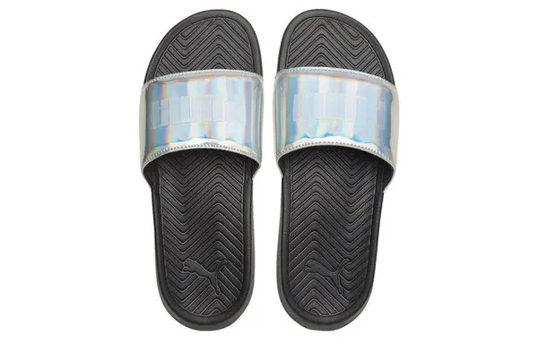 PUMA Popcat Chrome Slides - Silver
