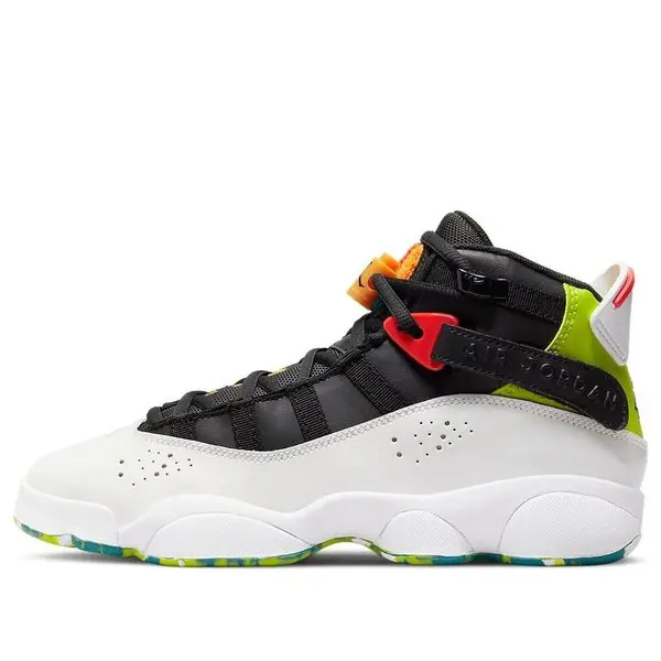 JORDAN 6 Rings High Top Sneakers - Black/white/green