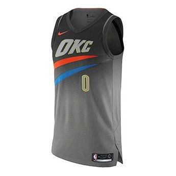 Nike Russell Westbrook Authentic Jersey - Gray