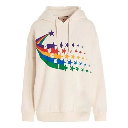 Gucci Rainbow Star Hoodie - Beige/rainbow