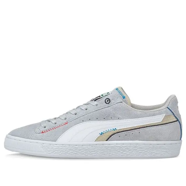 PUMA Suede 'displaced Harbor Mist' Low Top Sneakers - Gray/white