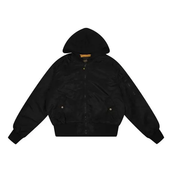Drew House Mascot Hooded Bomber Jacket - Black