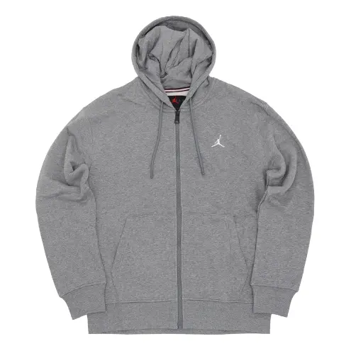 JORDAN Fleece Full Zip Hoodie - Grey