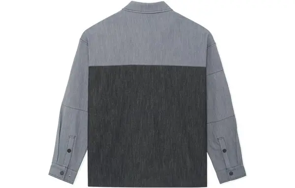 LI-NING X Wade Series Color Block Print Shirt 'grey Black