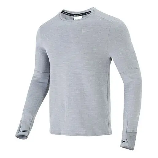Nike Long Sleeve Crewneck Training Shirt - Grey