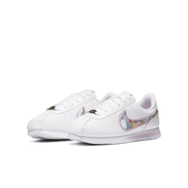 Nike Cortez Se "fuzzy Floral Print" Sneakers - While/arctic Pink