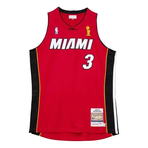 Mitchell & Ness X Nba Miami Heat 2005-06 Dwyane Wade #3 Jersey - Red/black