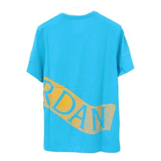 JORDAN Large Logo Sports Basketball Short Sleeve - Blue
