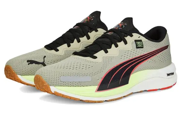 PUMA First Mile X Velocity Nitro 2 'pebble Grey Firelight' Sneakers - Pebble Grey/firelight/black
