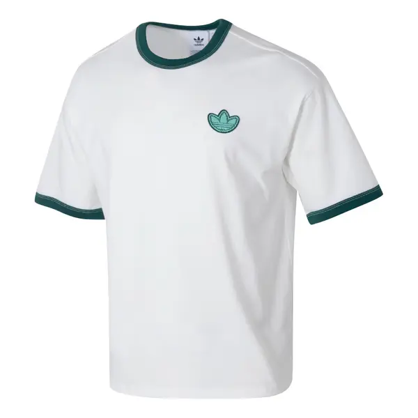 Adidas Originals Logo T-shirt Asia Sizing 'white Green - White/green