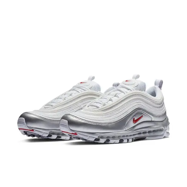 Nike Max 97 Sneakers - White/varsity Red-metallic Silver-black