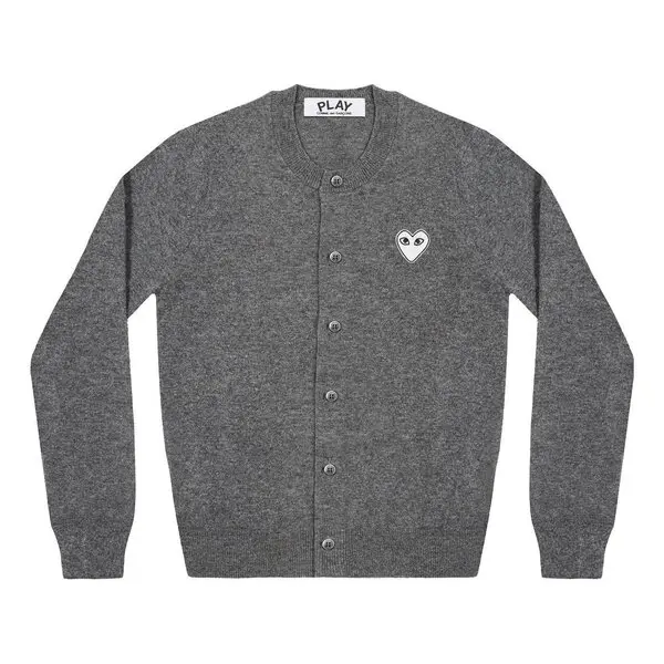 Play Comme Des Garcon Emblem Cardigan - Grey