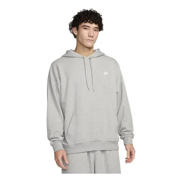Nike Club Ft Oversized Po Hoodie - Grey