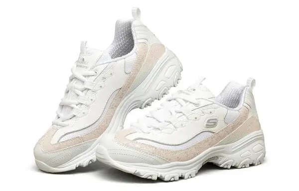 Sketchers D'lites 1.0 Chunky Low Top Sneakers - White