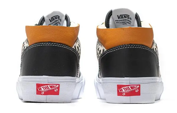 VANS Half Cab Ef Vlt Lx 'giraffe' Skate Sneakers - Black/brown/leopard