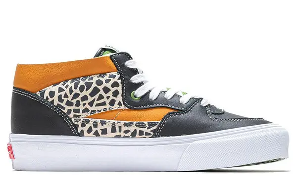VANS Half Cab Ef Vlt Lx 'giraffe' Skate Sneakers - Black/brown/leopard