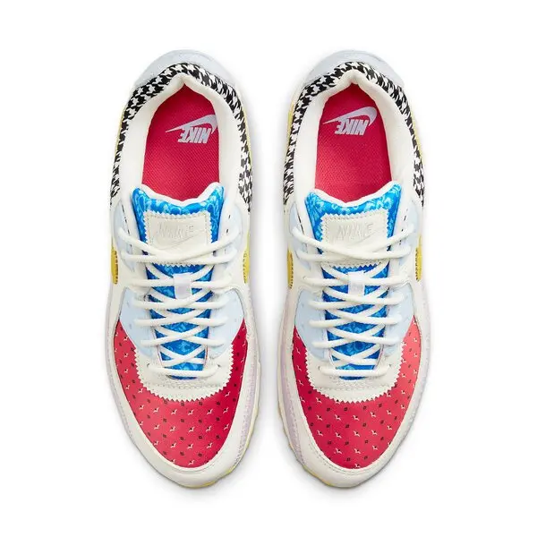 Nike Max 90 Patchwork Sneakers - White/pink/yellow