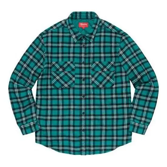 Supreme Fw19 Week 17 Arc Logo Quilted Flannel Shirt Logo
