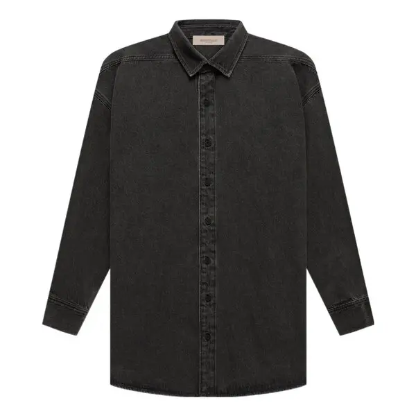 Fear Of God Ss22 Long Sleeve Denim Shirt - Black
