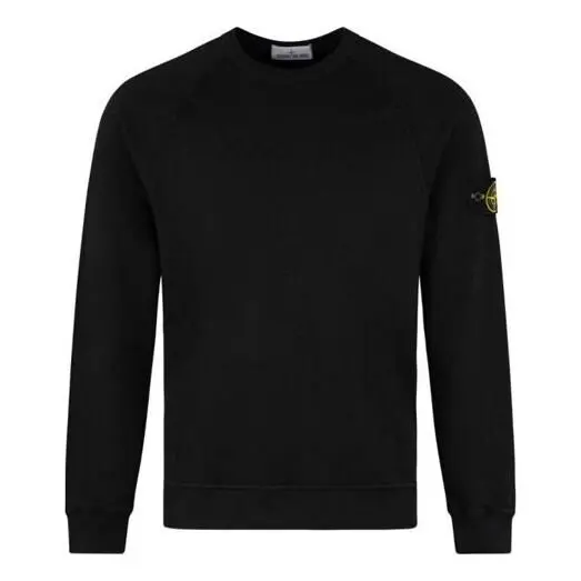 Stone Island Logo Patch Crewneck Sweatshirt - Black