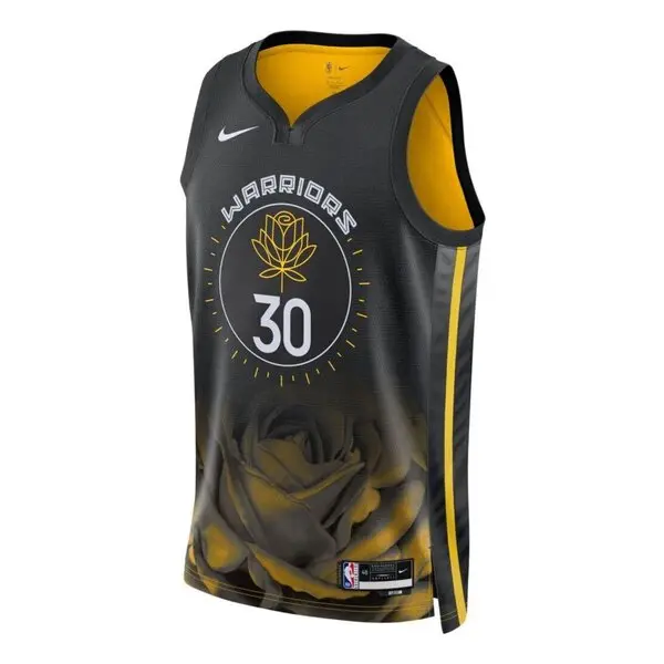 Nike Nba Stephen Curry Golden State Warriors 2022/23 City Edition Swingman Jersey #30 - Black/yellow