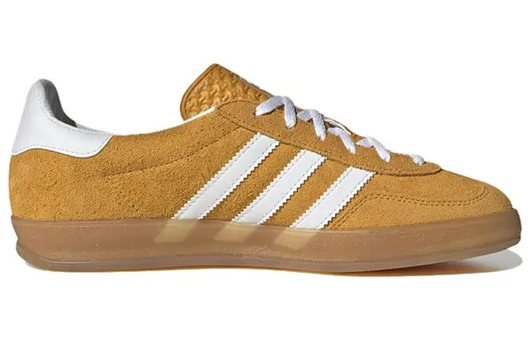 Adidas Gazelle Indoor "orange Peel Gum" Suede Sneakers - Yellow/white