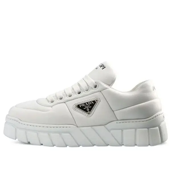 Prada Padded Nappa Leather Sneakers - White