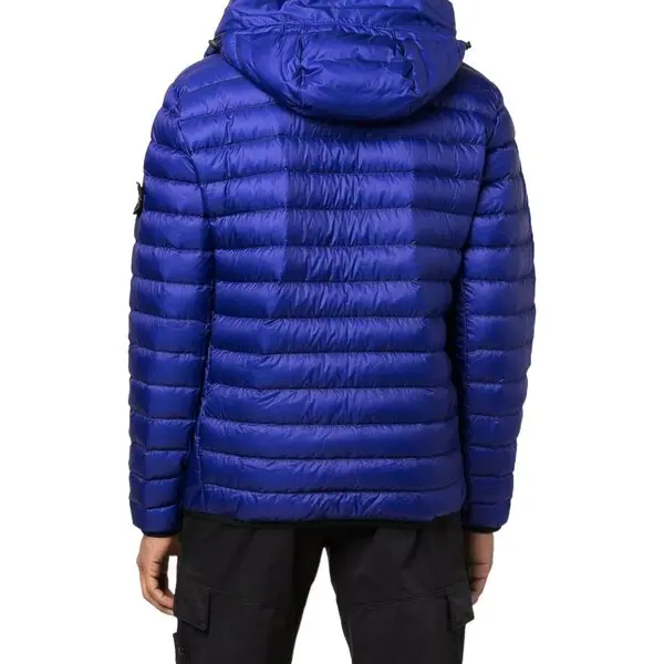Stone Island Hooded Down Jacket - Blue