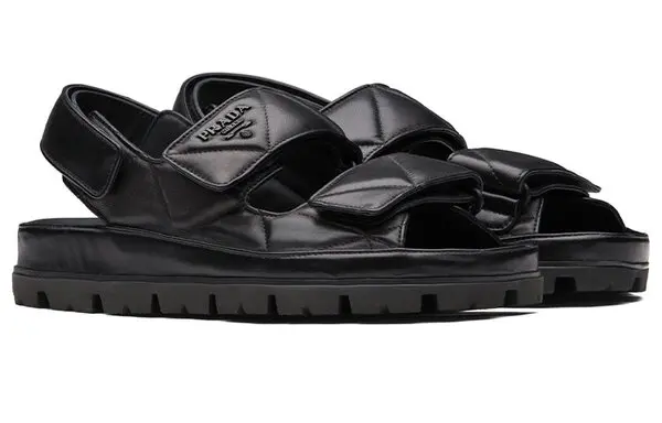 Prada Padded Nappa Leather Sandals