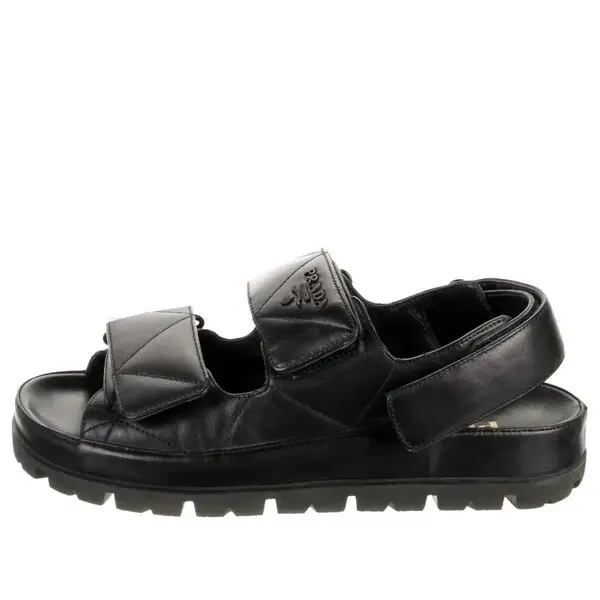 Prada Padded Nappa Leather Sandals - Black