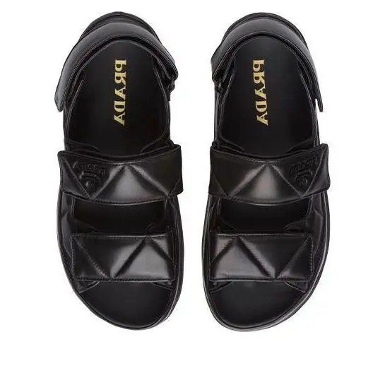 Prada Padded Nappa Leather Sandals