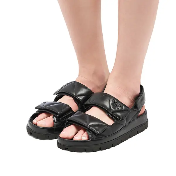 Prada Padded Nappa Leather Sandals