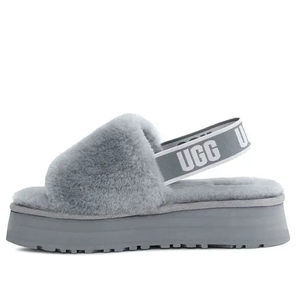UGG Disco Slide Platform Slippers - Gray