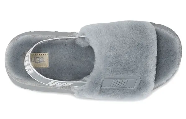 UGG Disco Slide Platform Slippers - Gray