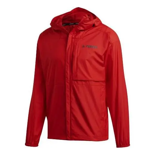 Adidas Hooded Zip-up Jacket - Light Red